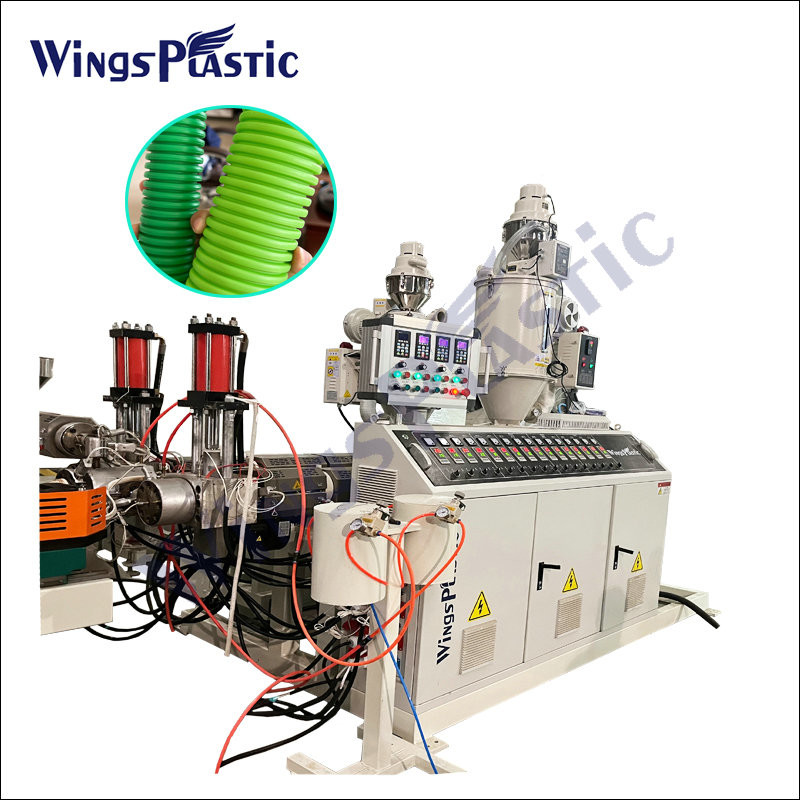 110mm HDPE PE Pipe Double Wall Corrugated Tube Extrusion Line Produksi ...